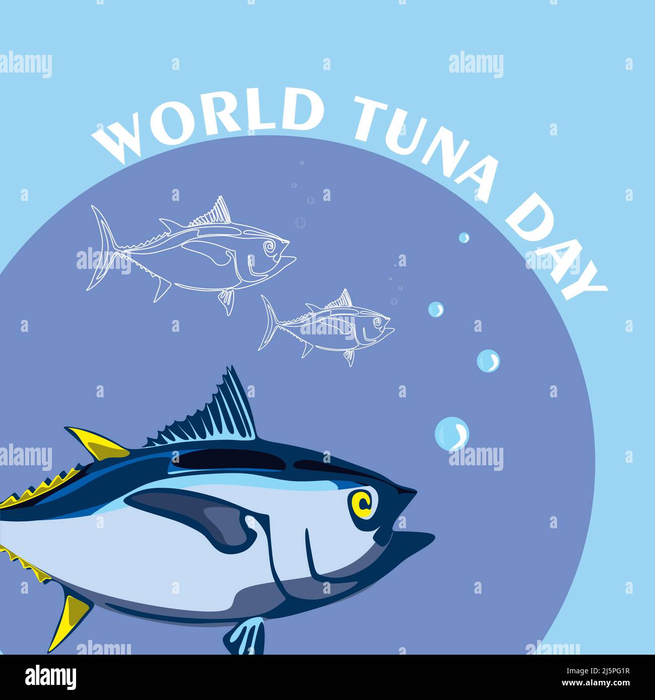 World Tuna Day vector stylized clipart Illustration Stock Vector Image ...