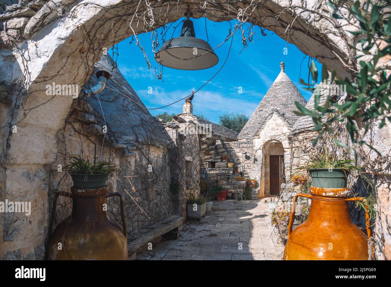 Beautiful Trulli or Trullo house, traditional Apulian dry stone hut ...