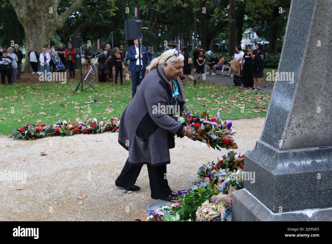 Sydney, Australia, 25th April 2022. Aboriginal Australians take part in ...