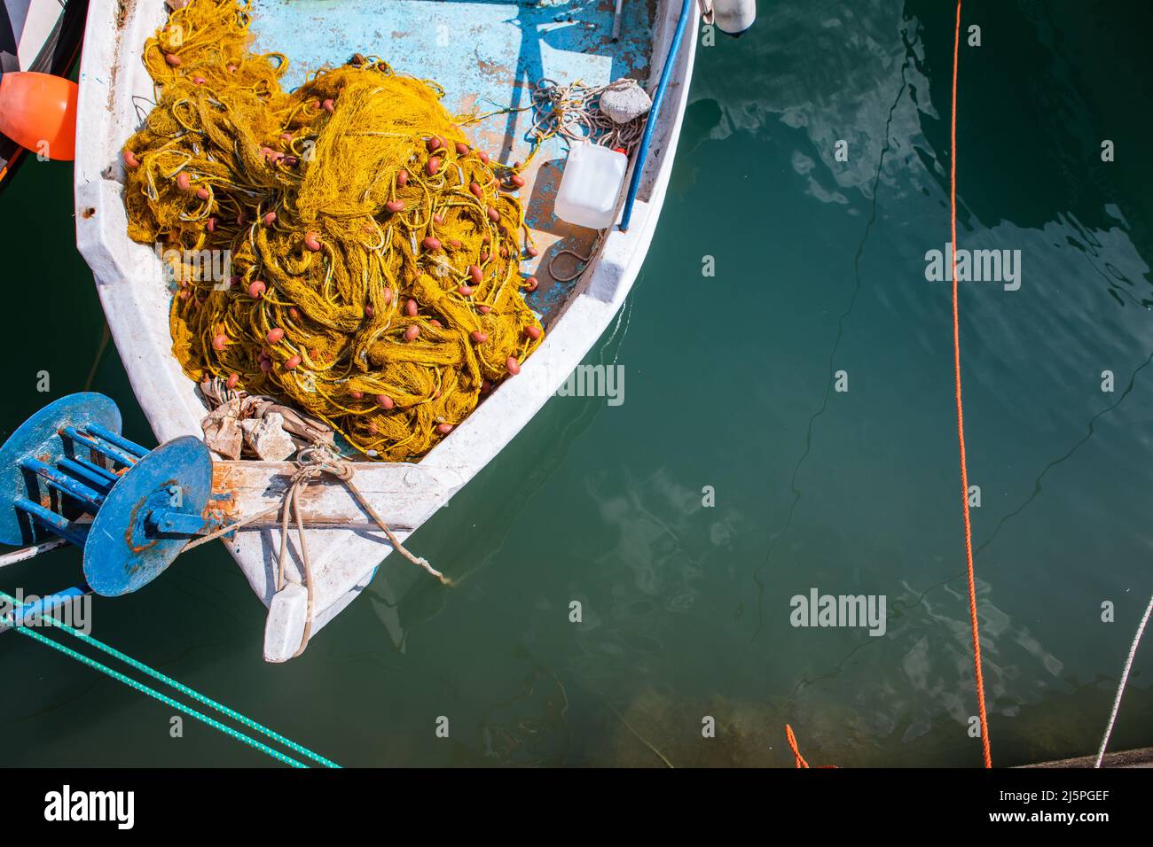 Trawler fishing net with copy space hi-res stock photography and images ...