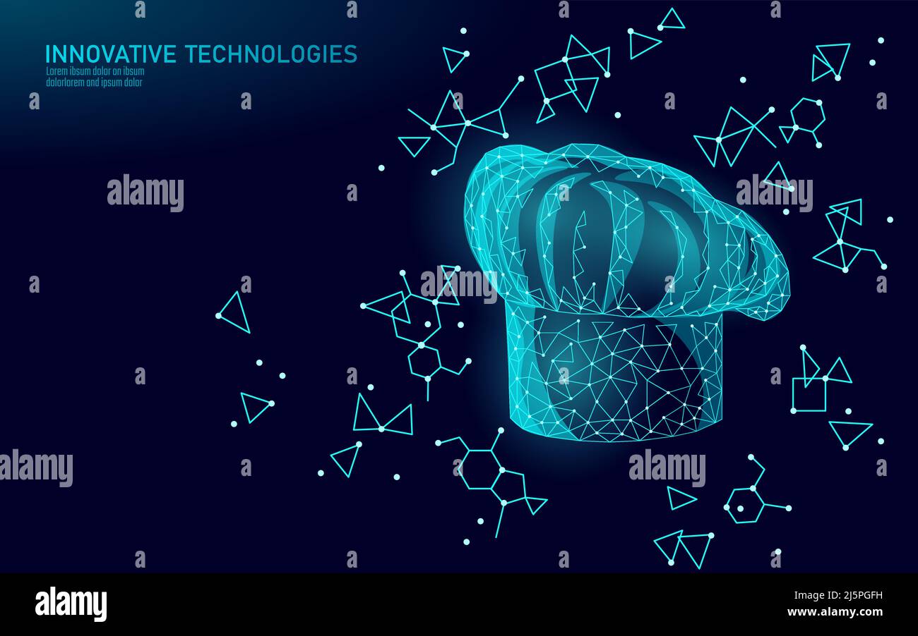 3D chef kitchen molecular gastronomy concept. One line continuous ...