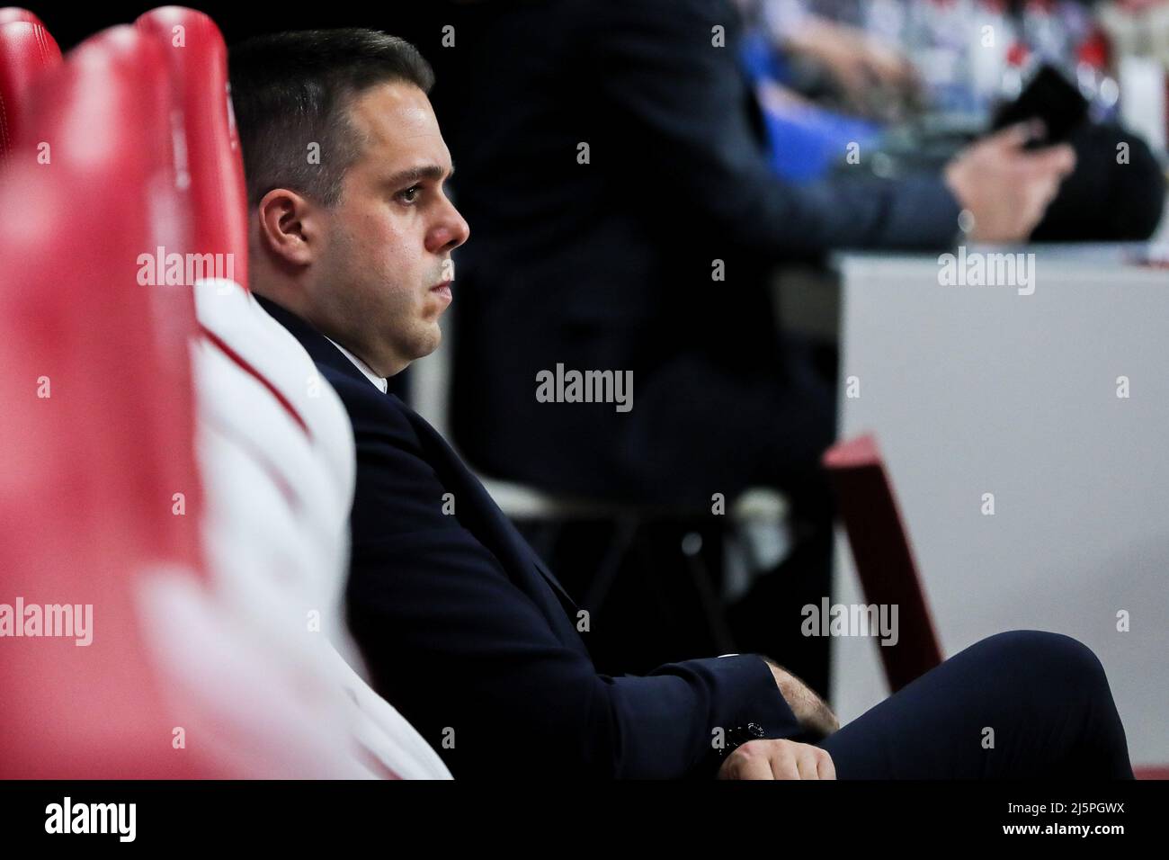 Varese, Italy. 24th Apr, 2022. Alberto Serravalli Head Coach of ...