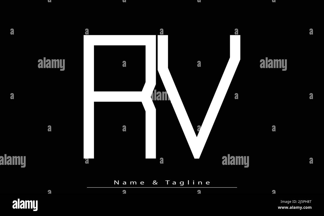 Alphabet letters Initials Monogram logo RV , VR Stock Vector Image ...