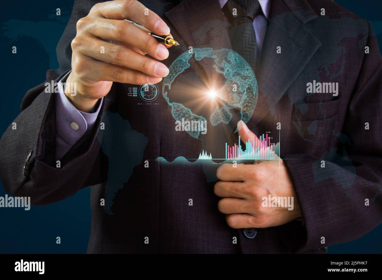 Stock market or forex trading graph and candlestick chart suitable for ...