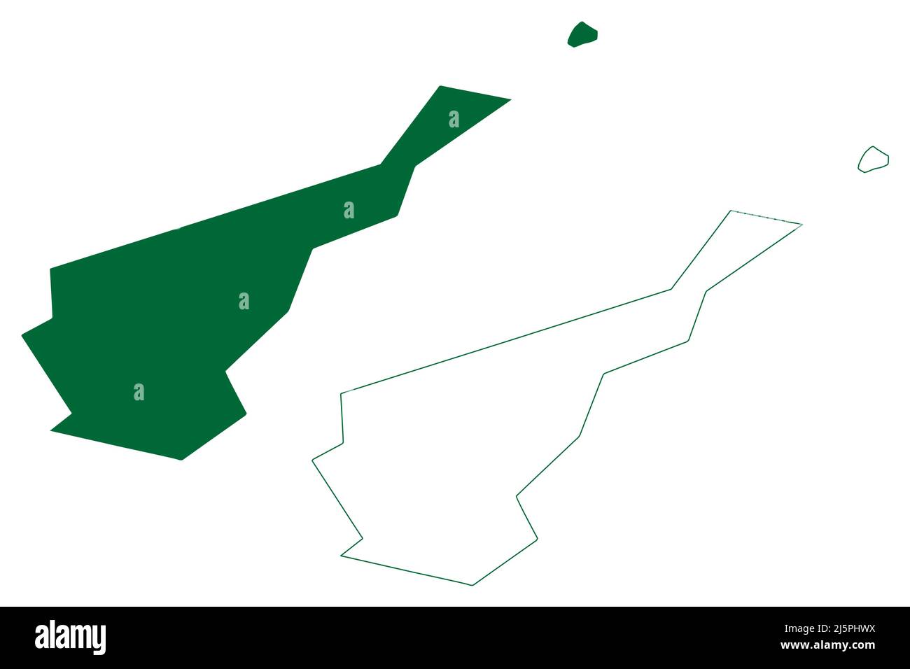 Alboran Islands (Kingdom of Spain, Mediterranean Sea) map vector ...
