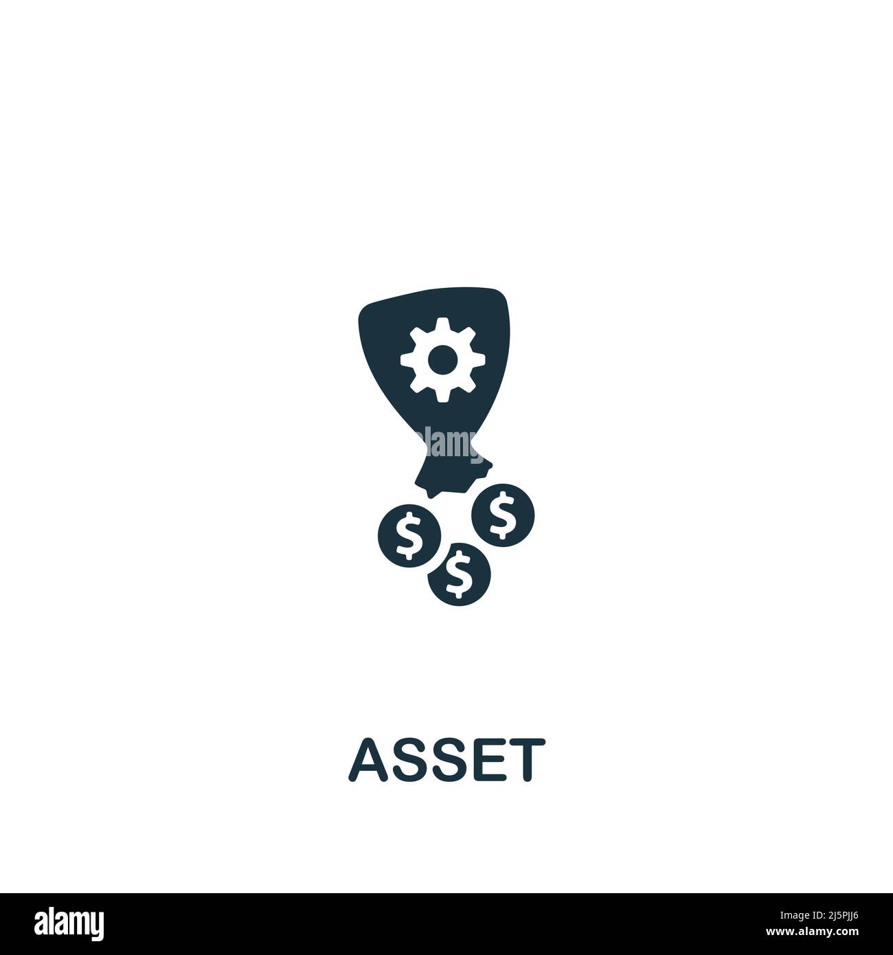 Asset icon. Monochrome simple Accounting icon for templates, web design ...