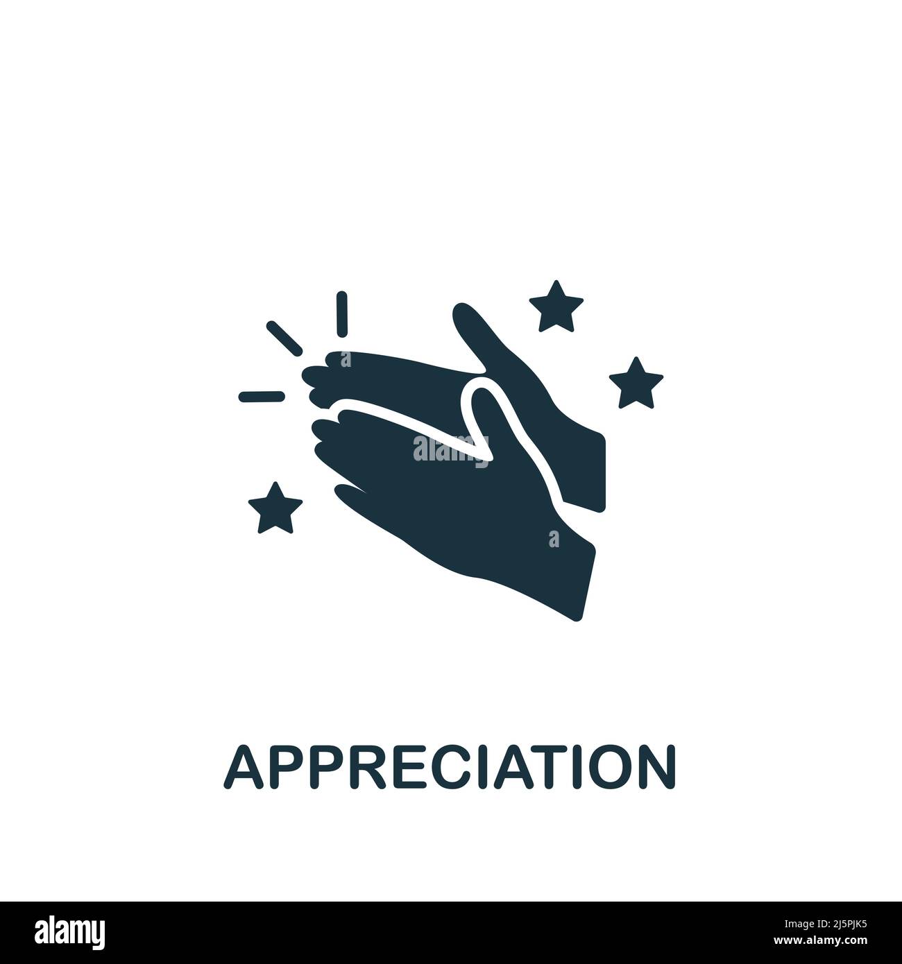 Appreciation icon. Monochrome simple Accounting icon for templates, web ...