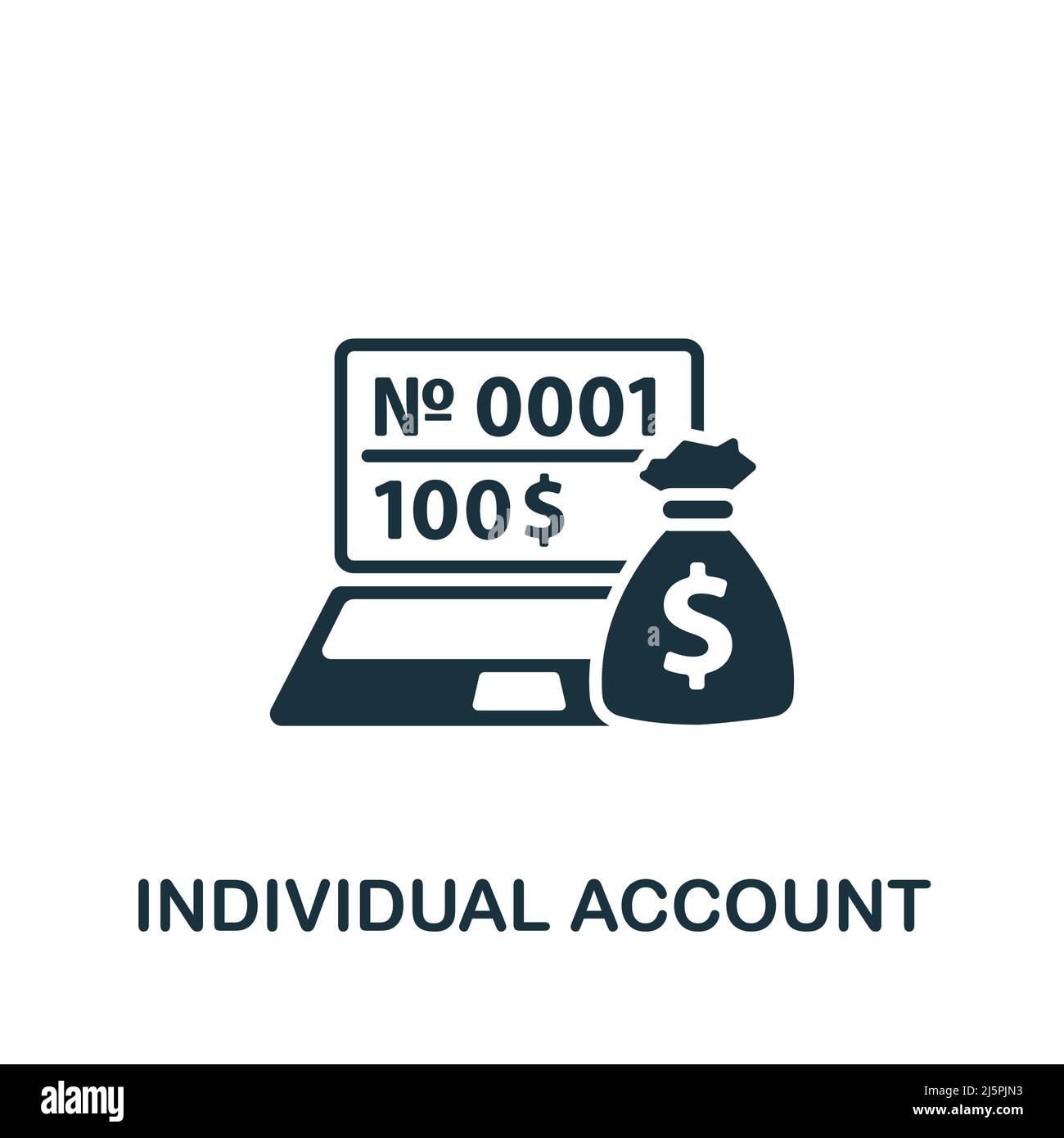 Individual Account icon. Monochrome simple Accounting icon for ...