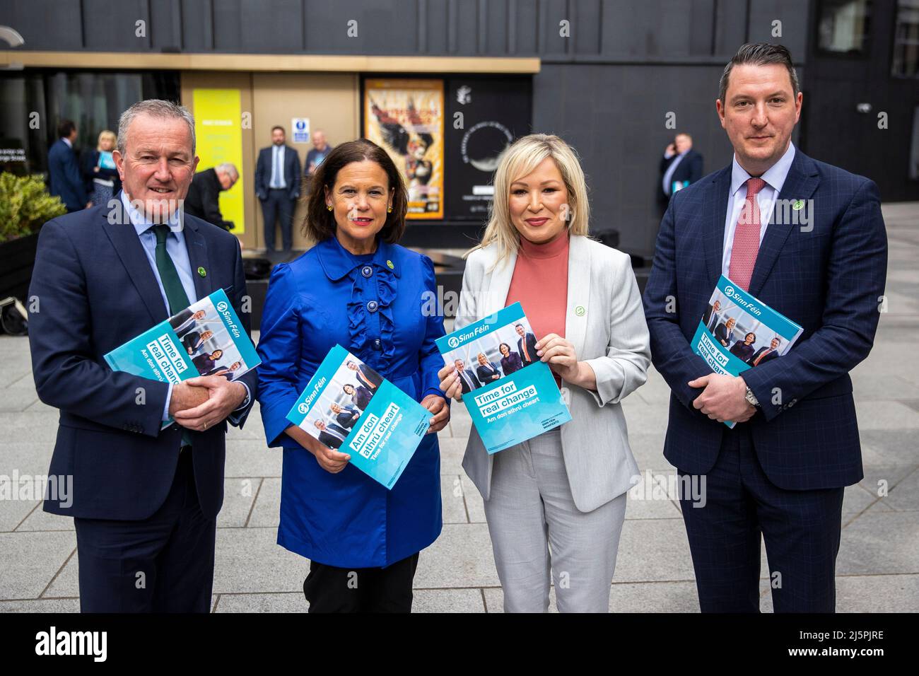 (from left) Conor Murphy, Sinn Fein President Mary Lou McDonald, Sinn ...