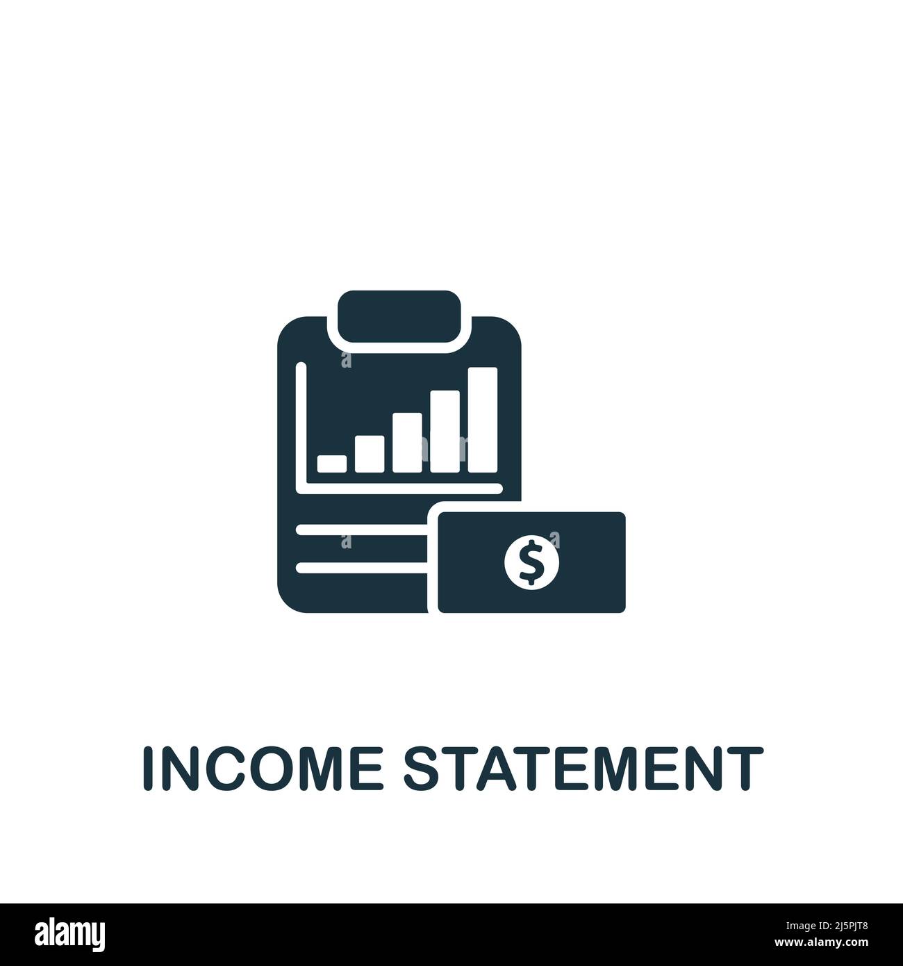 Income Statement icon. Monochrome simple Accounting icon for templates ...