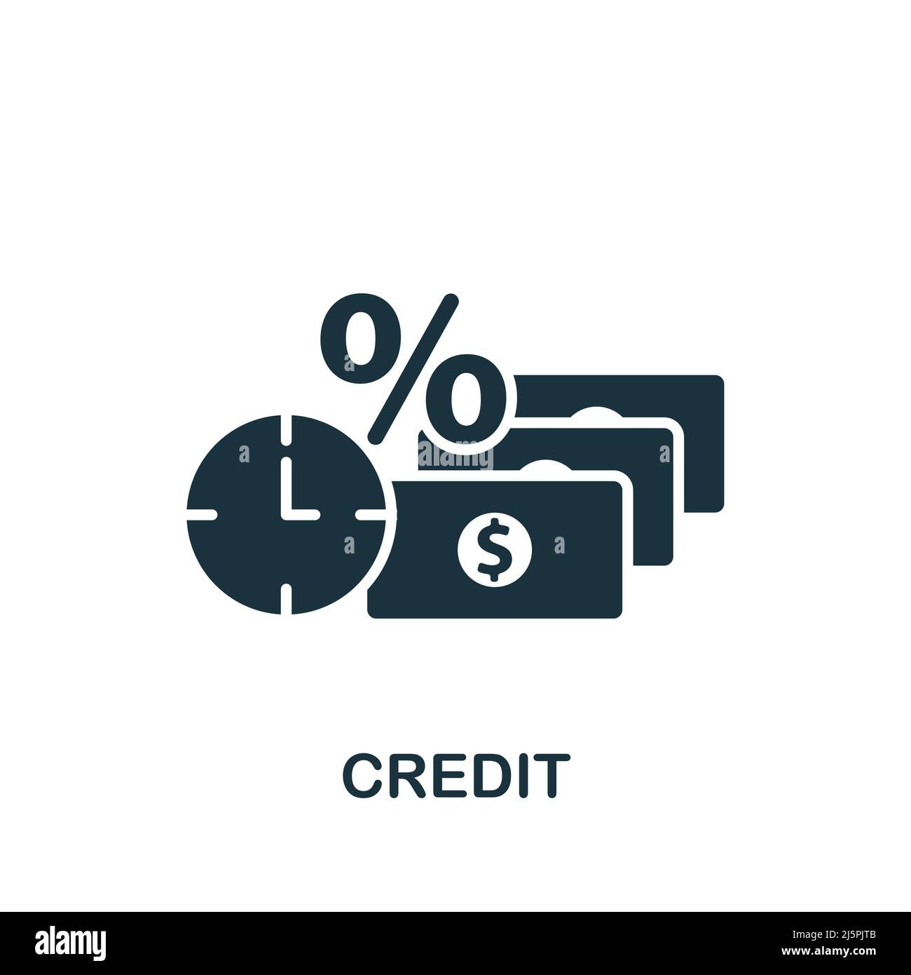 Credit icon. Monochrome simple Accounting icon for templates, web ...