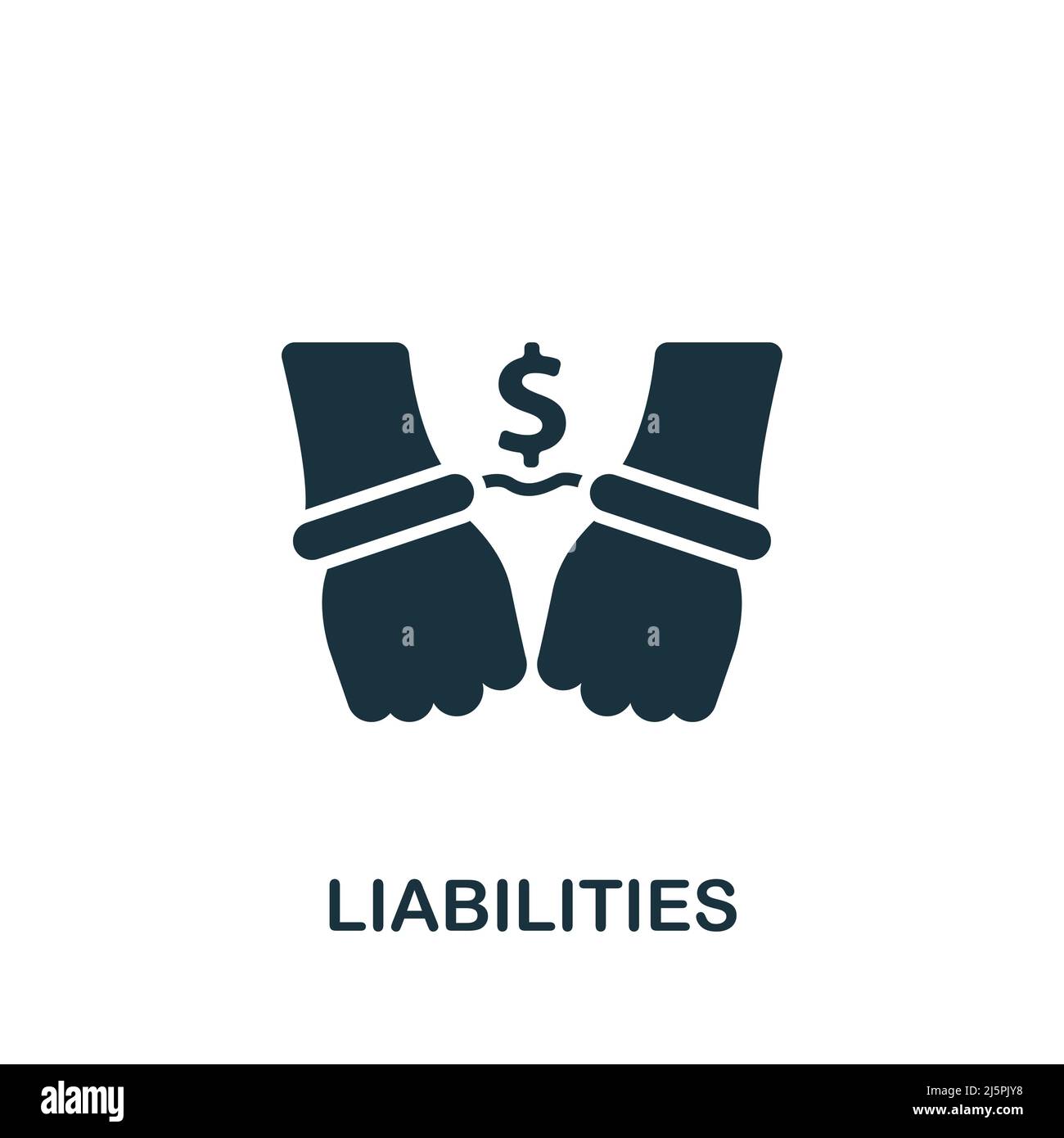 Liabilities icon. Monochrome simple Accounting icon for templates, web ...