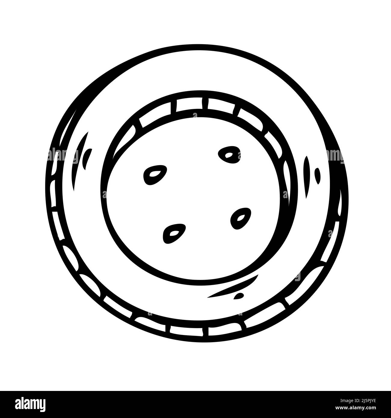 Button for sewing. Fashion designer tool. Vector illustration Stock ...