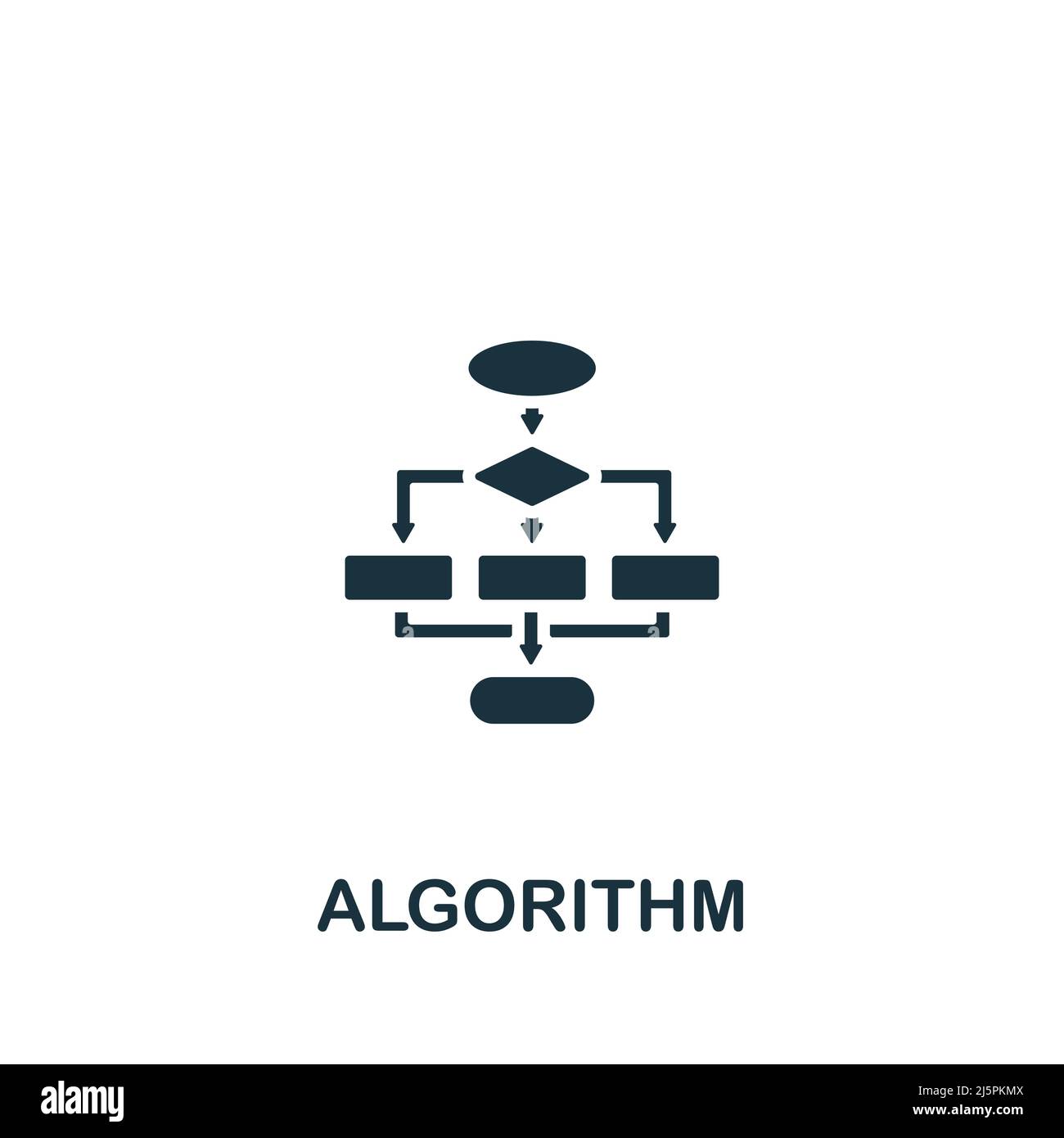 Algorithm icon. Monochrome simple Artificial Intelligence icon for ... Algorithm icon. Monochrome simple Artificial Intelligence icon for ...