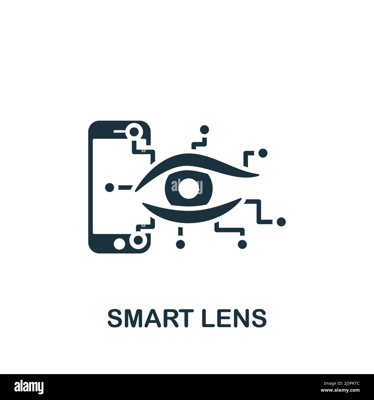Smart Lens Icon Monochrome Simple Artificial Intelligence Icon For Templates Web Design And