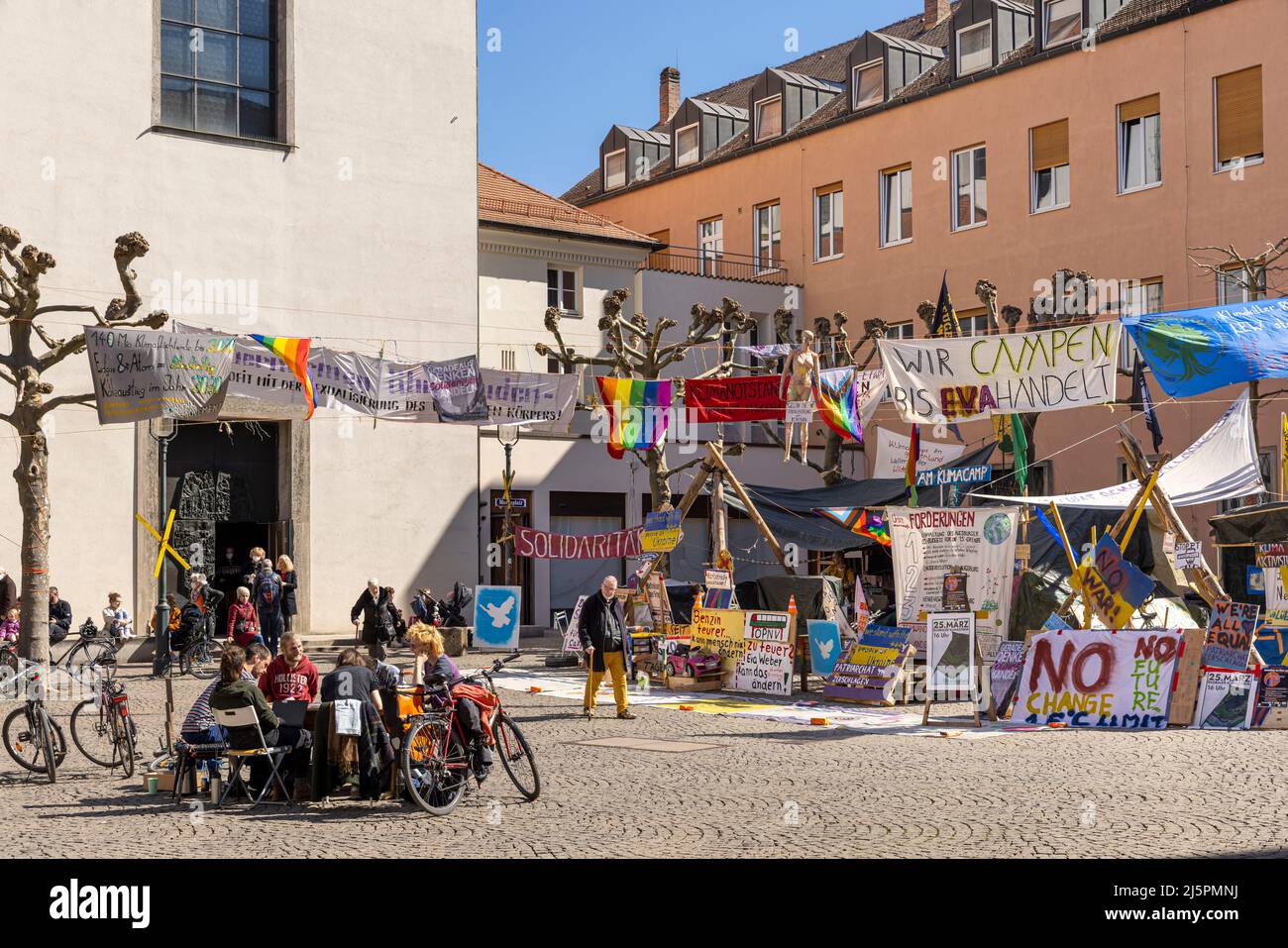 Group of people gathering together to fight for peace, freedom and ...
