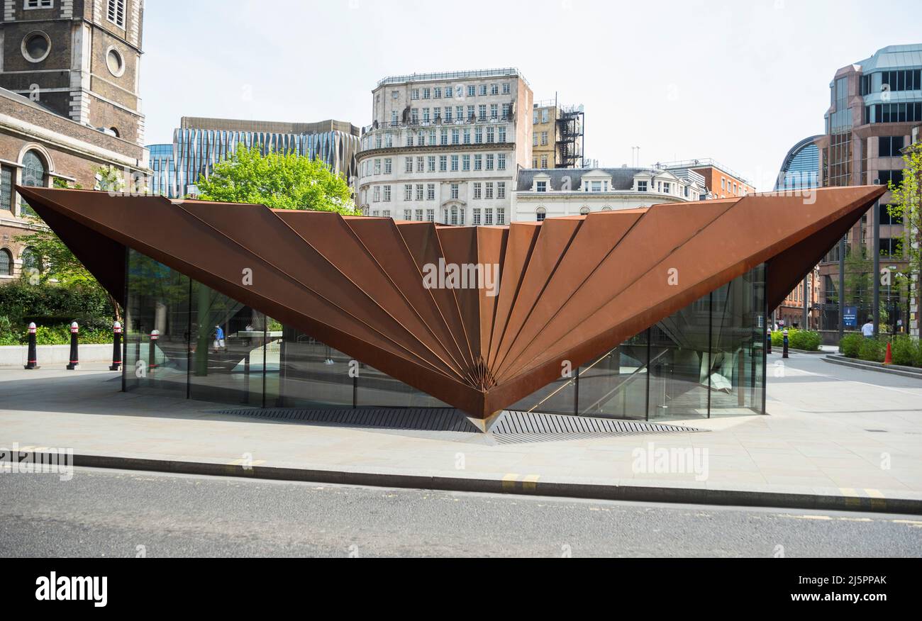 Modern Architecture: Stepped, triangular, corten steel roof on a ...