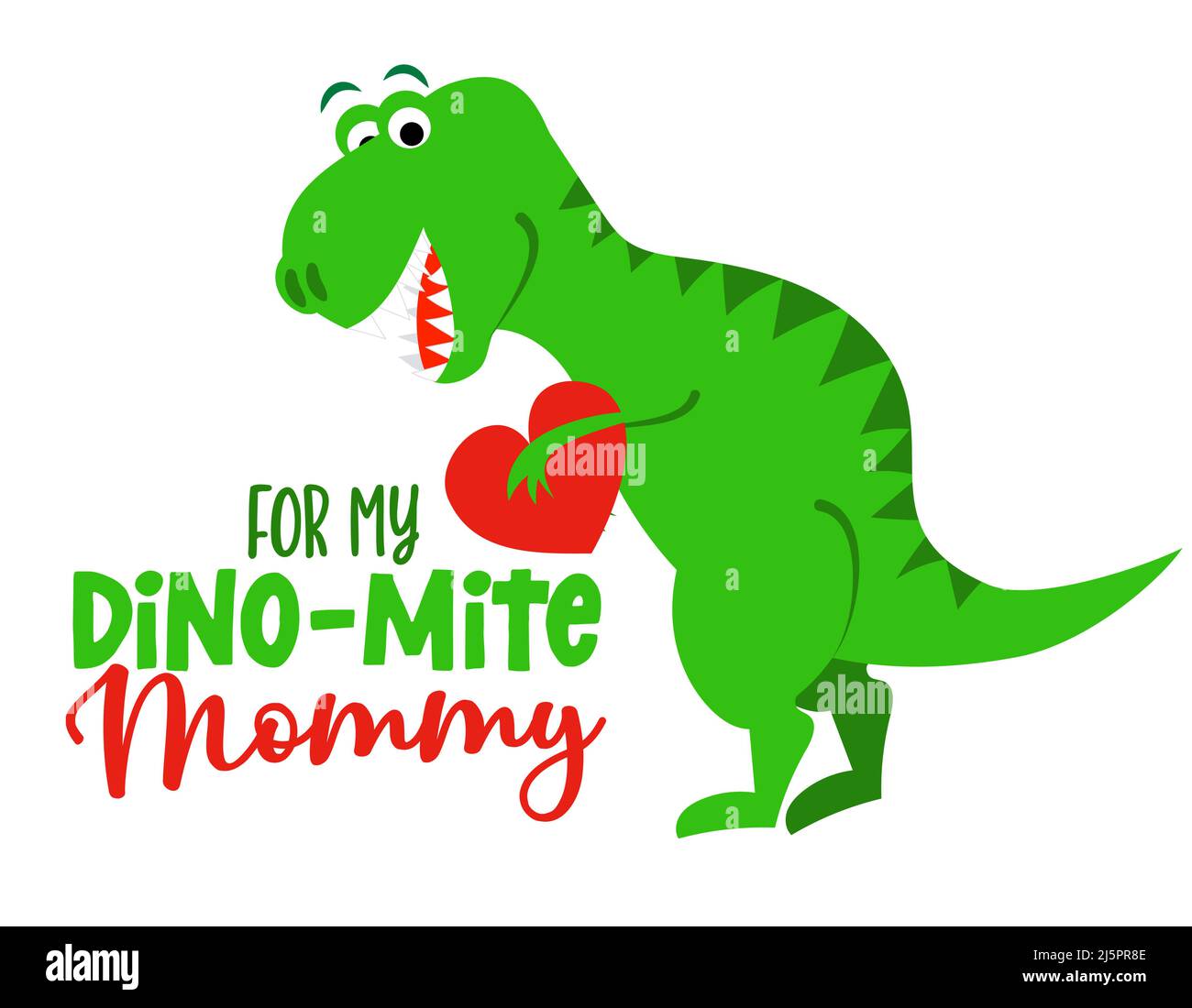 For my Dino-Mite Mommy - funny hand drawn doodle, cartoon dinosaur ...