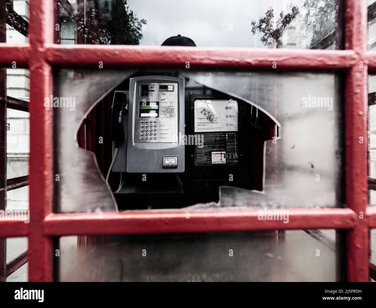 Broken phone box london hi-res stock photography and images - Alamy