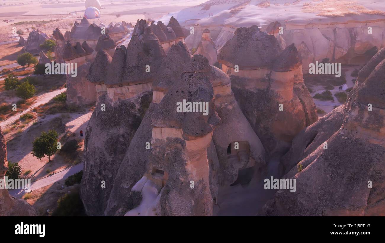 Fairy chimney rock formations in Cappadocia, Turkey Stock Photo - Alamy