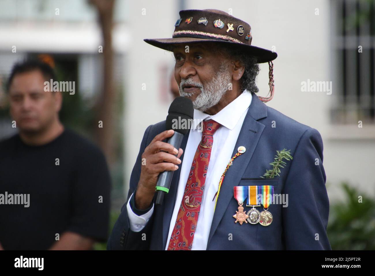 Sydney, Australia, 25th April 2022. Aboriginal Australians take part in ...