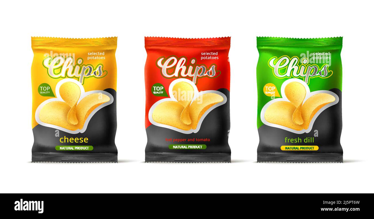 Snack junk food bags Stock Vector Images - Alamy