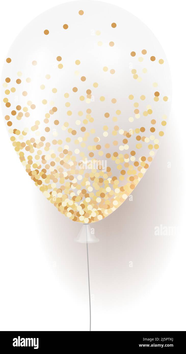 Balloons And Confetti Realistic