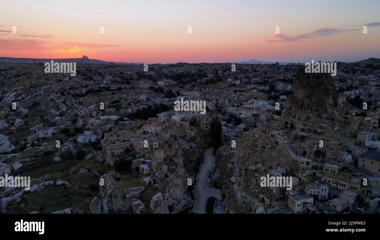 Aerial 4k top view of Cappadocia in Turkey Stock Photo - Alamy