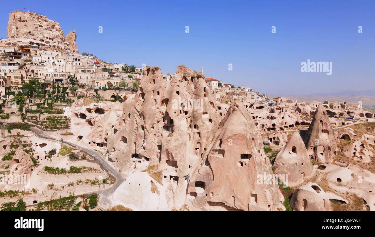 Aerial 4k top view of Cappadocia in Turkey Stock Photo - Alamy