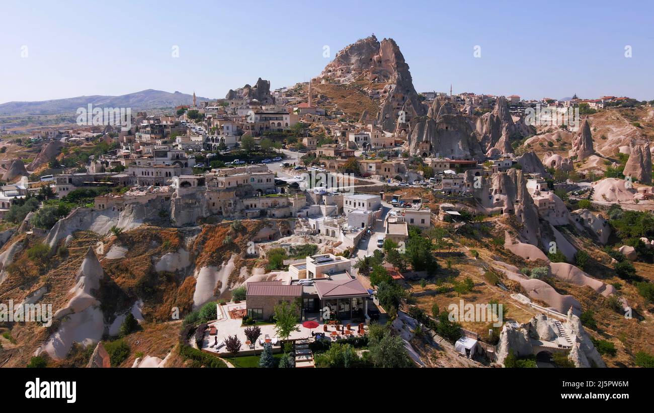 Aerial 4k top view of Cappadocia in Turkey Stock Photo - Alamy