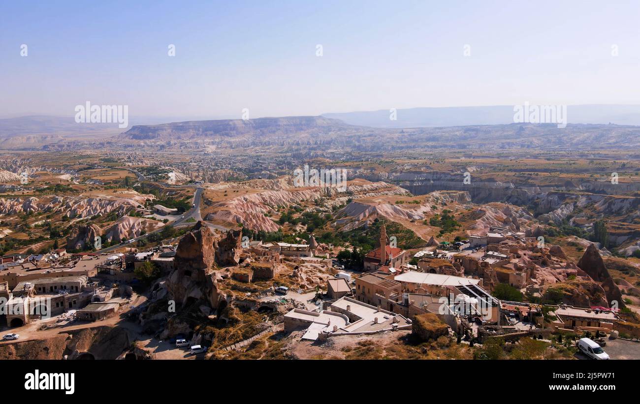 Aerial 4k top view of Cappadocia in Turkey Stock Photo - Alamy