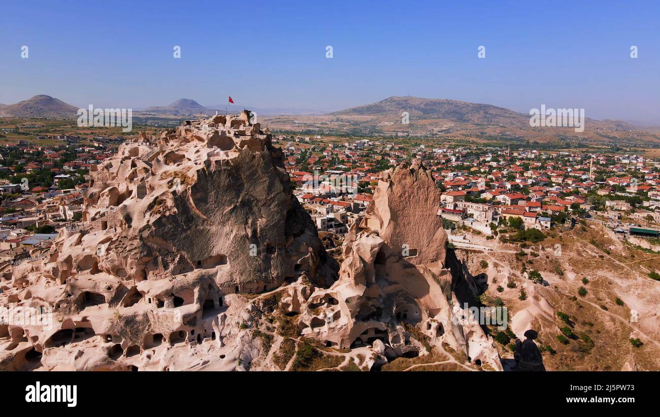 Aerial 4k top view of Cappadocia in Turkey Stock Photo - Alamy