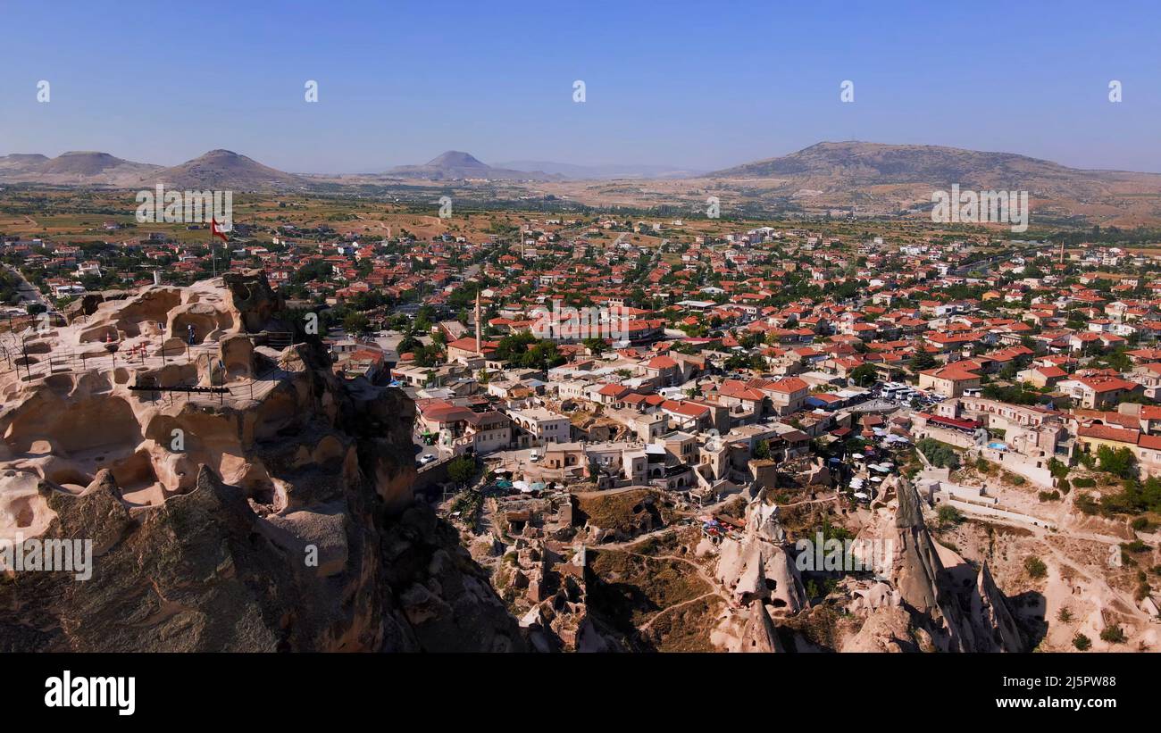Aerial 4k top view of Cappadocia in Turkey Stock Photo - Alamy