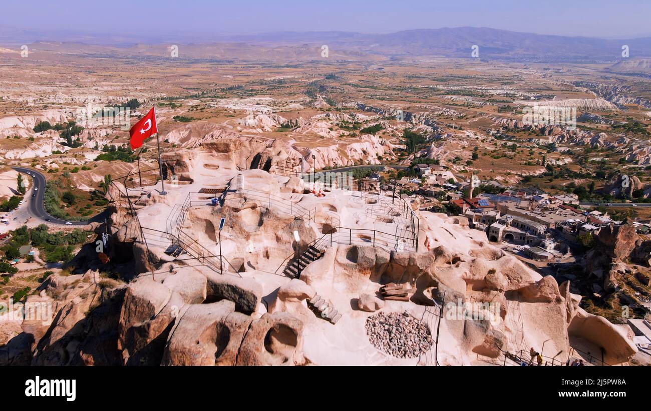 Aerial 4k top view of Cappadocia in Turkey Stock Photo - Alamy