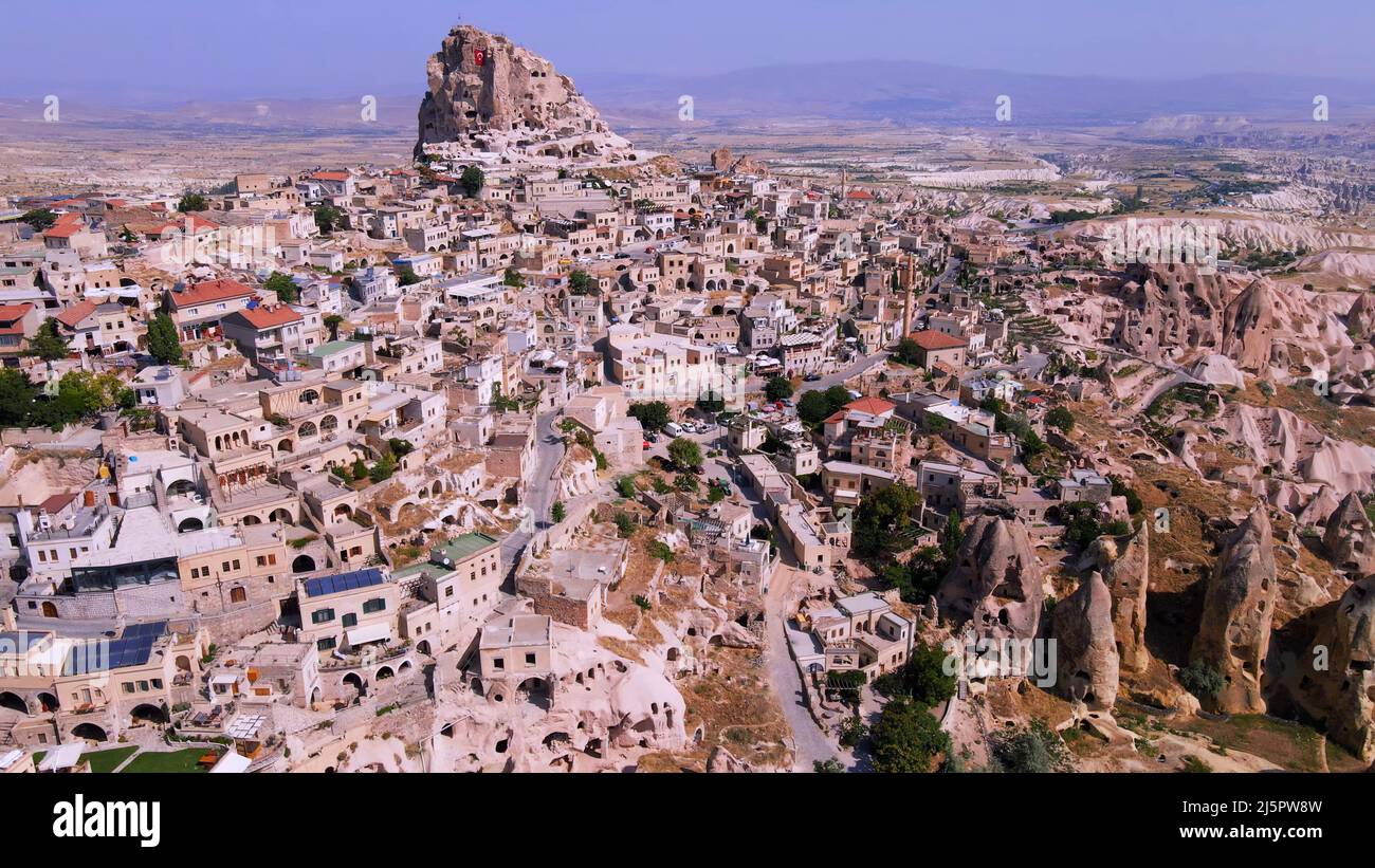 Aerial 4k top view of Cappadocia in Turkey Stock Photo - Alamy