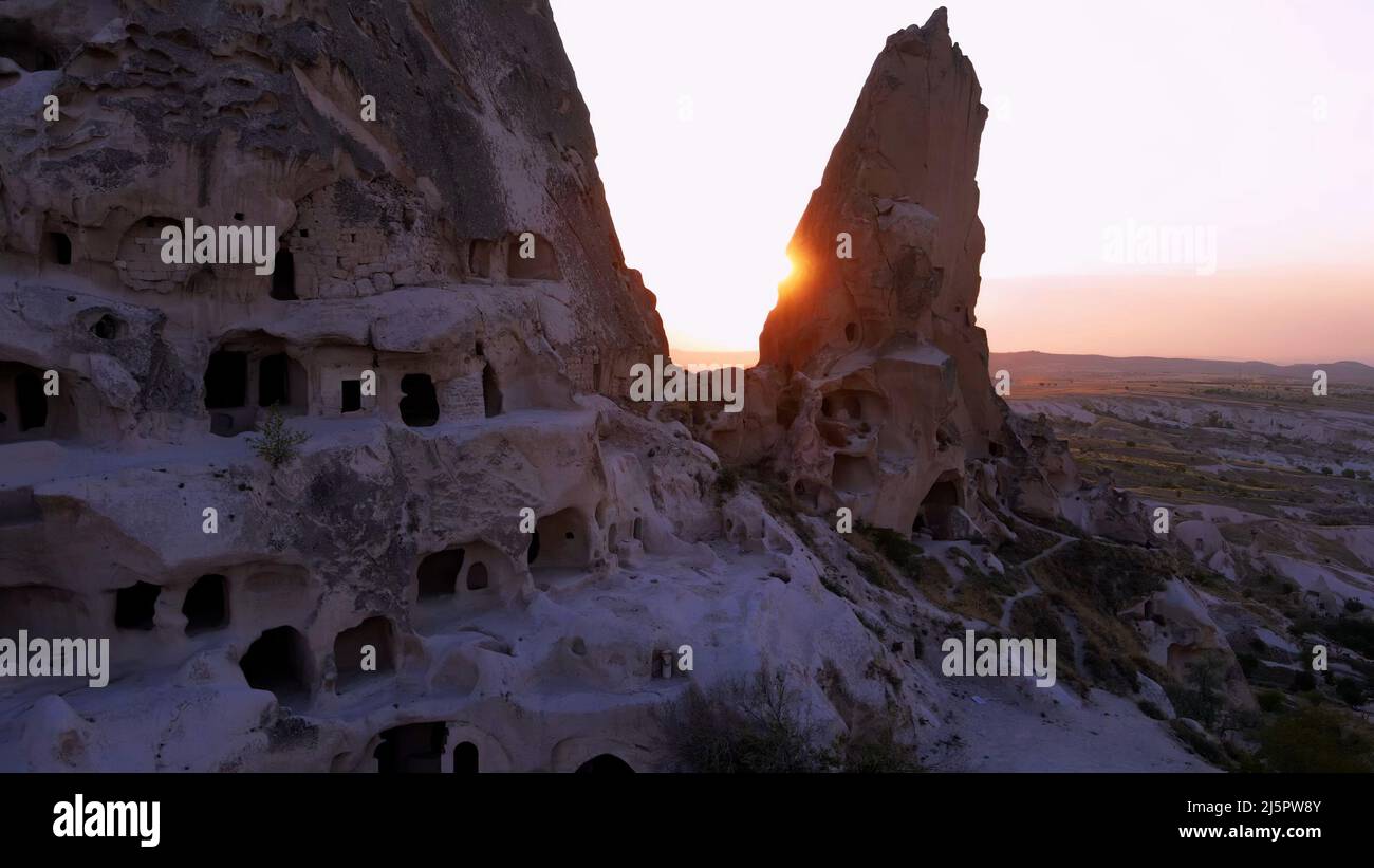 Aerial 4k top view of Cappadocia in Turkey Stock Photo - Alamy