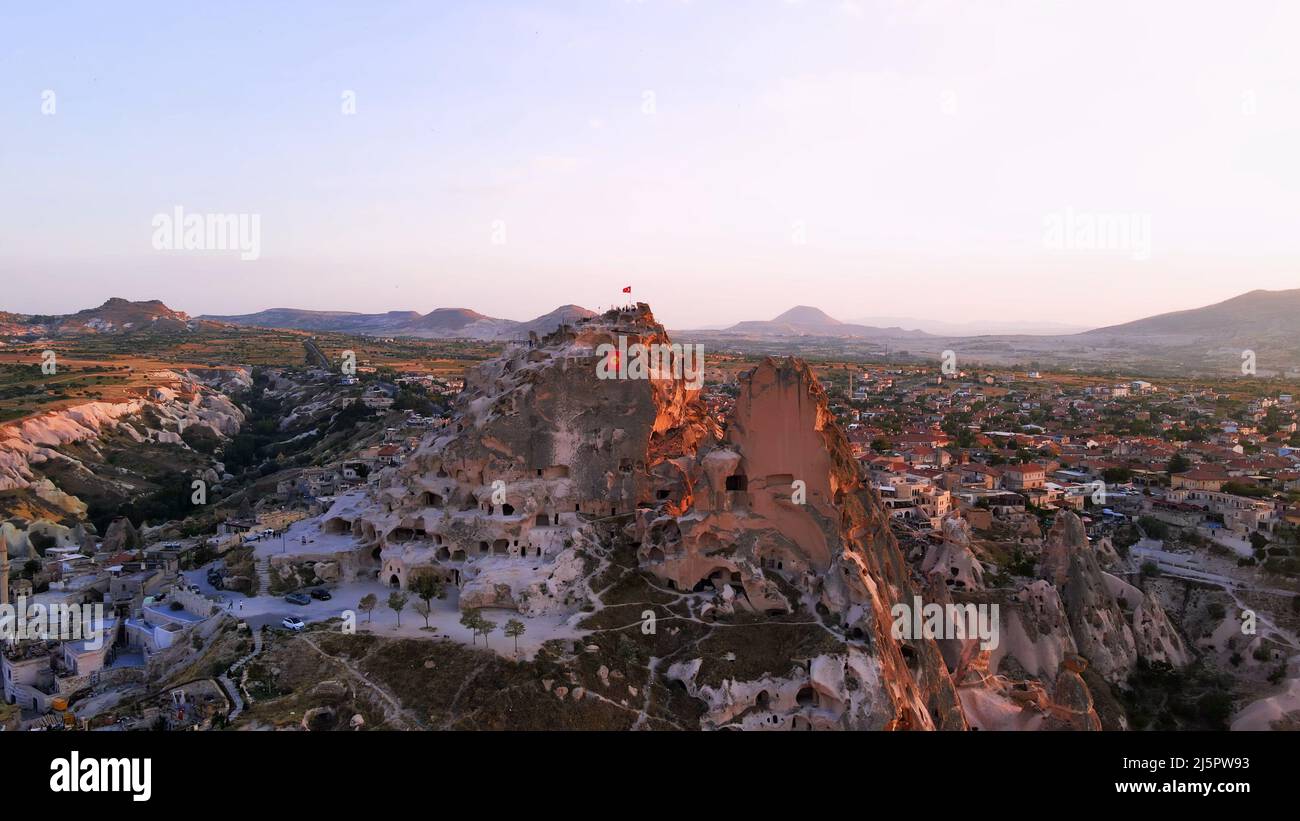 Aerial 4k top view of Cappadocia in Turkey Stock Photo - Alamy