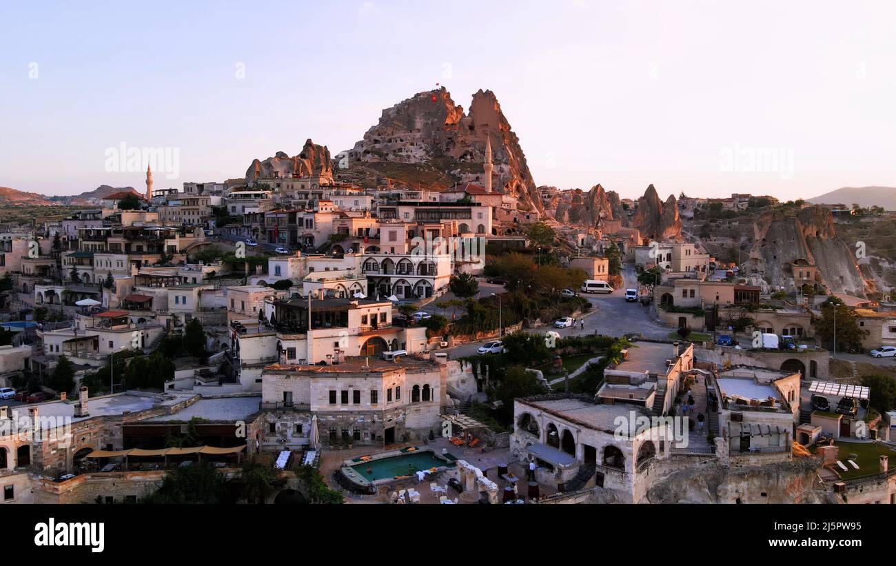 Aerial 4k top view of Cappadocia in Turkey Stock Photo - Alamy