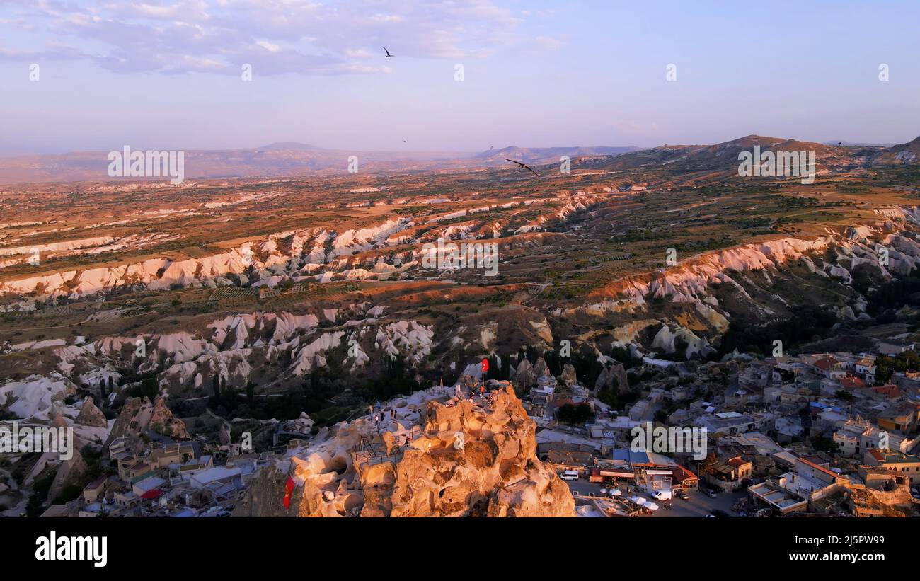 Aerial 4k top view of Cappadocia in Turkey Stock Photo - Alamy