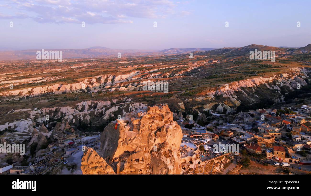Aerial 4k top view of Cappadocia in Turkey Stock Photo - Alamy