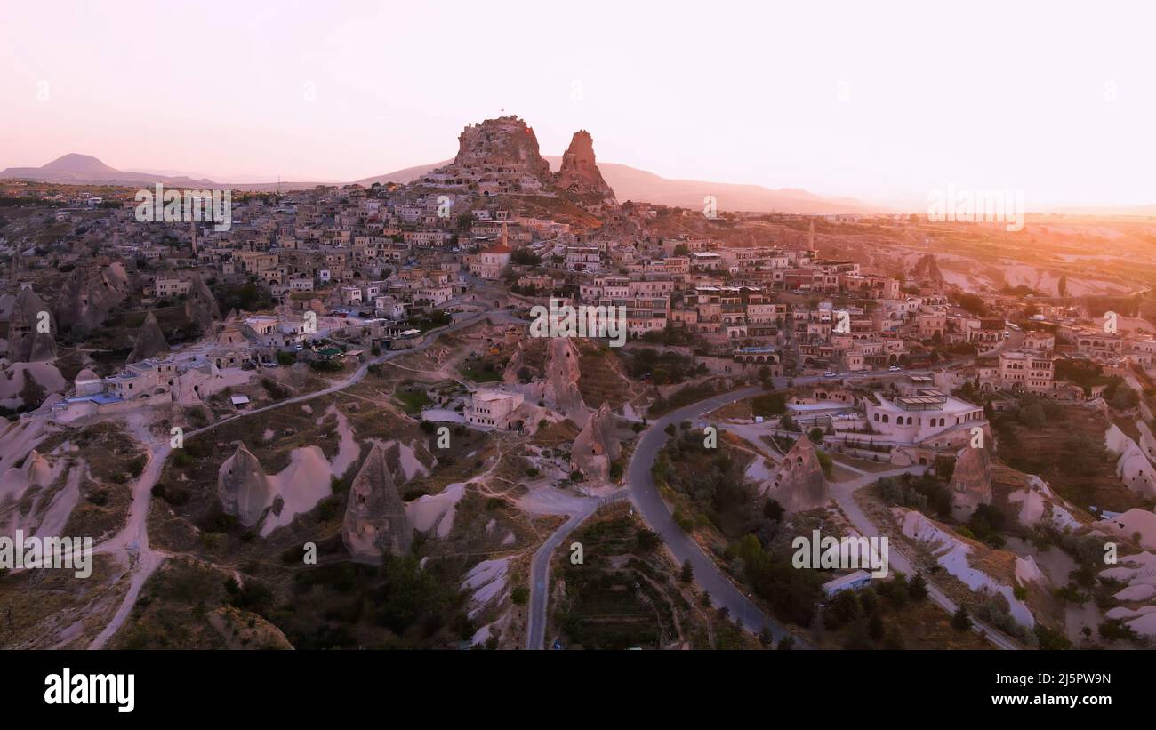Aerial 4k top view of Cappadocia in Turkey Stock Photo - Alamy