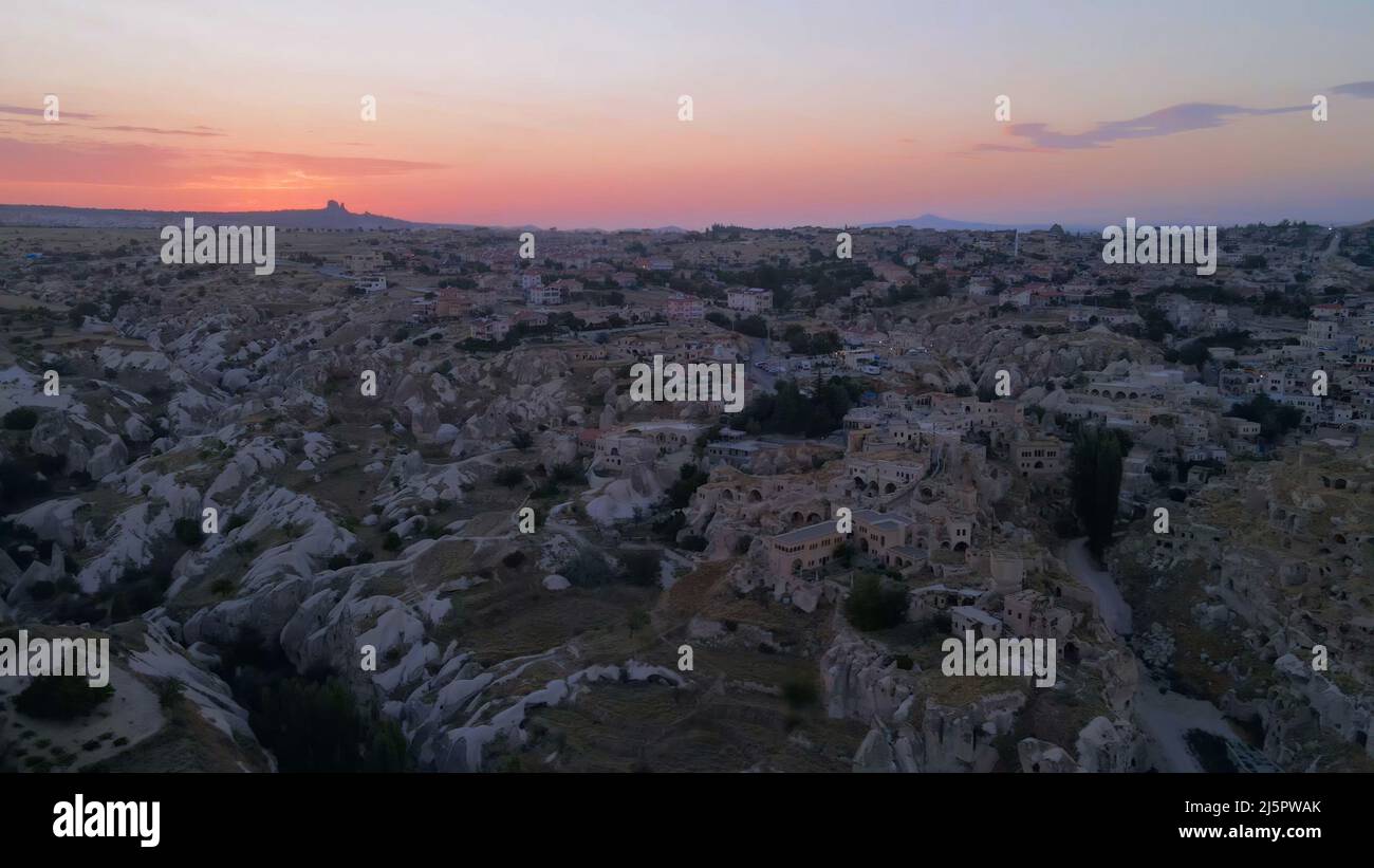 Aerial 4k top view of Cappadocia in Turkey Stock Photo - Alamy