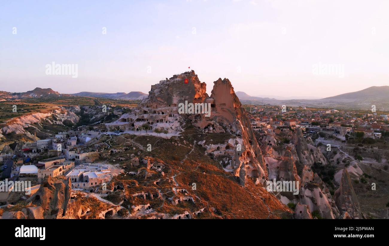 Aerial 4k top view of Cappadocia in Turkey Stock Photo - Alamy