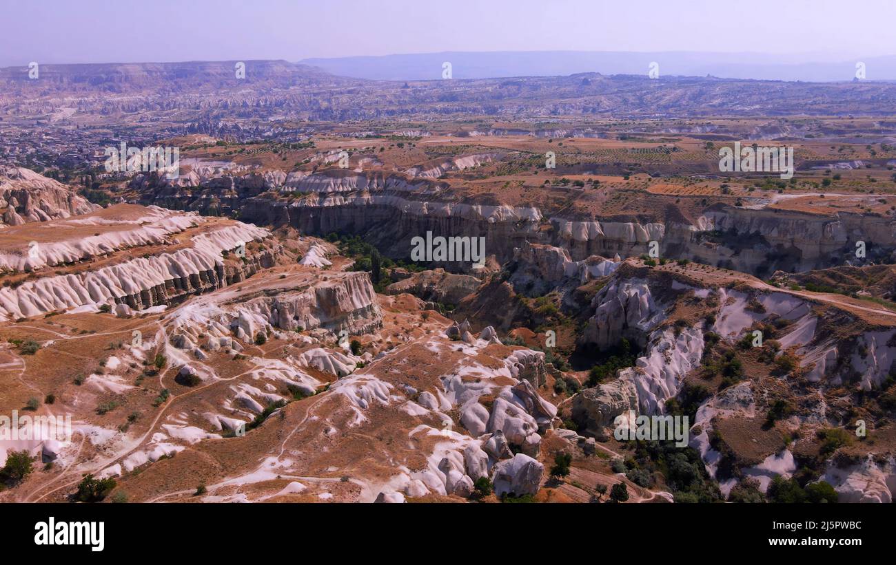 Aerial 4k top view of Cappadocia in Turkey Stock Photo - Alamy