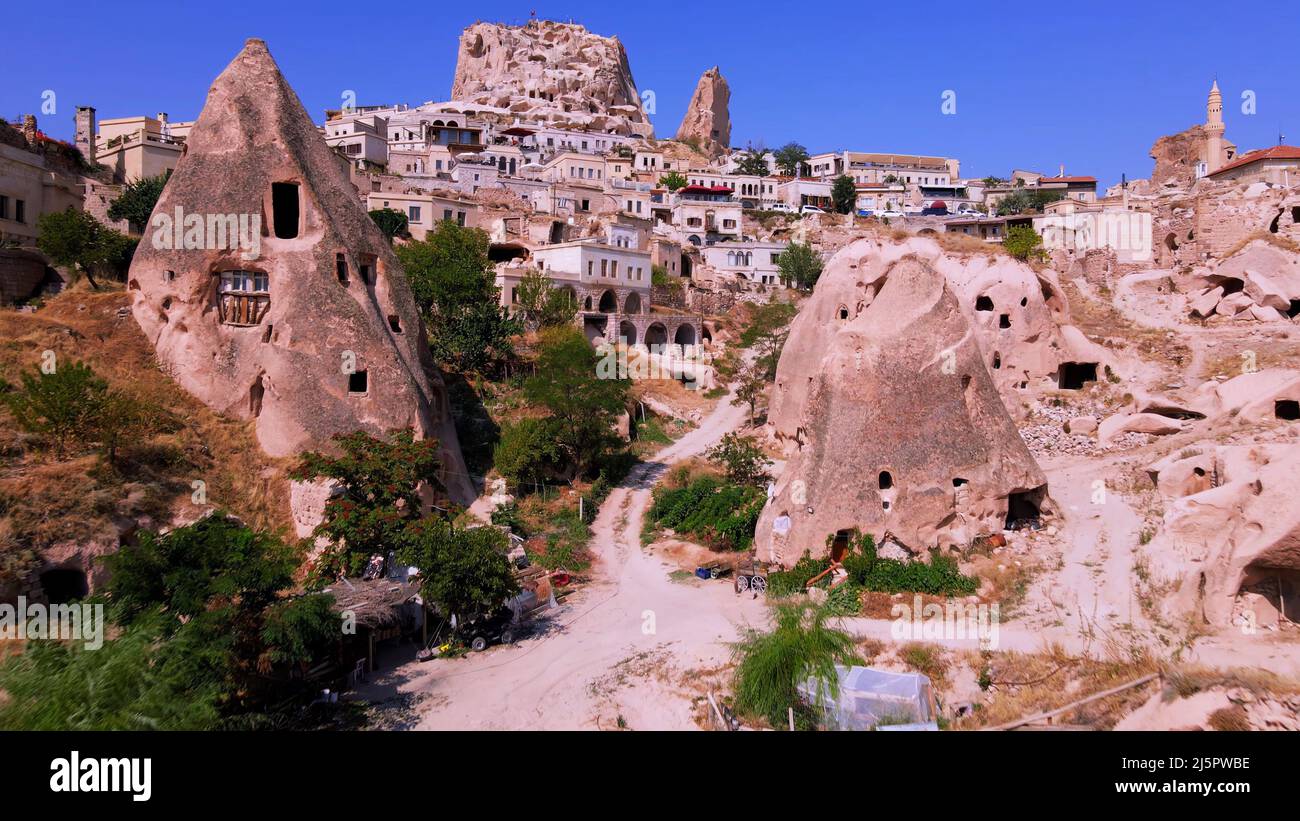 Aerial 4k top view of Cappadocia in Turkey Stock Photo - Alamy