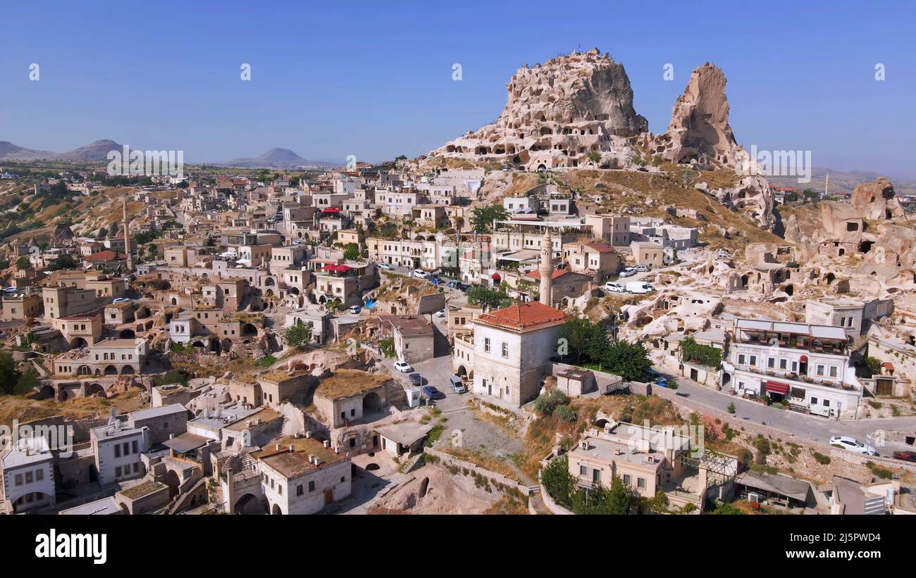 Aerial 4k top view of Cappadocia in Turkey Stock Photo - Alamy