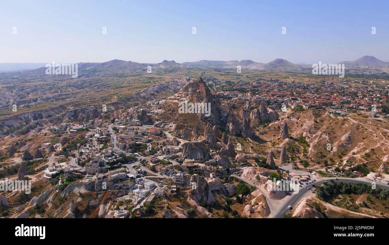 Aerial 4k top view of Cappadocia in Turkey Stock Photo - Alamy