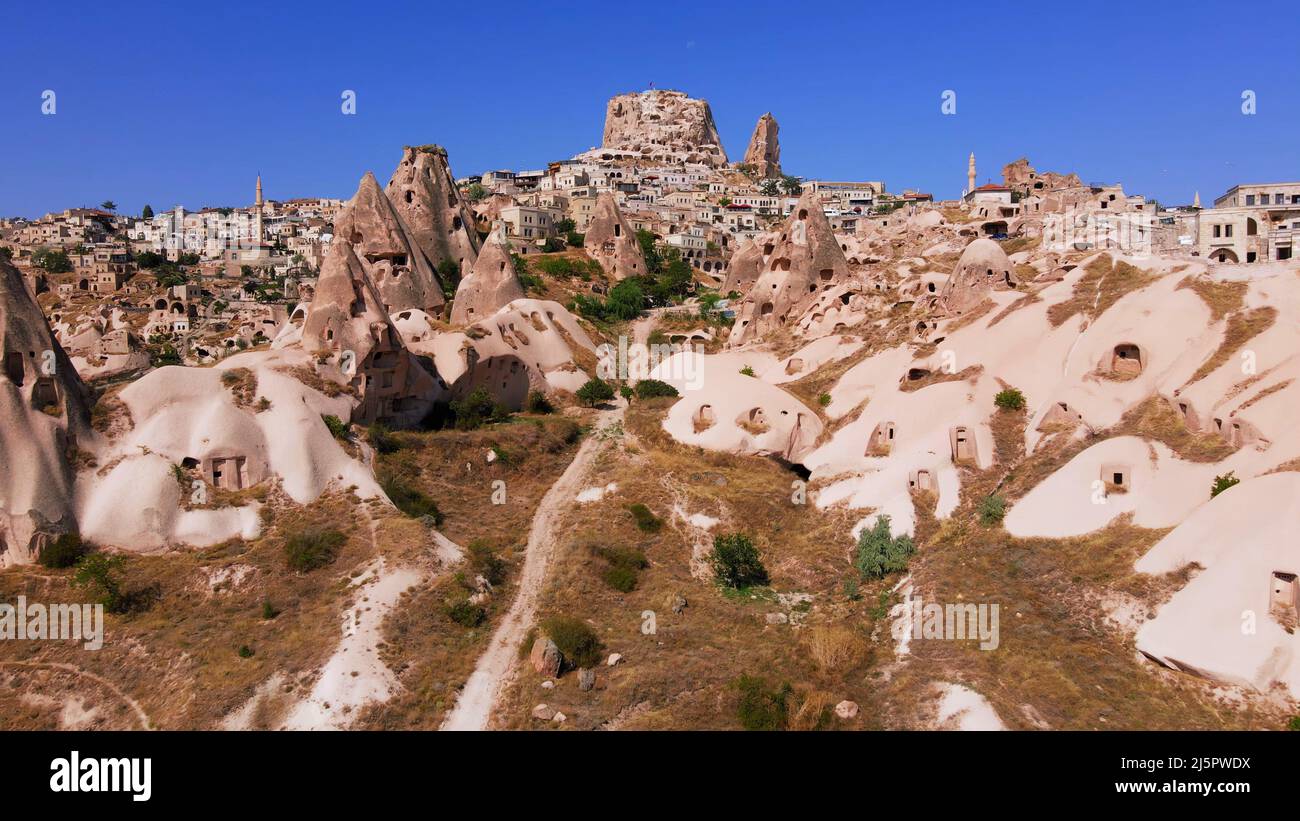 Aerial 4k top view of Cappadocia in Turkey Stock Photo - Alamy