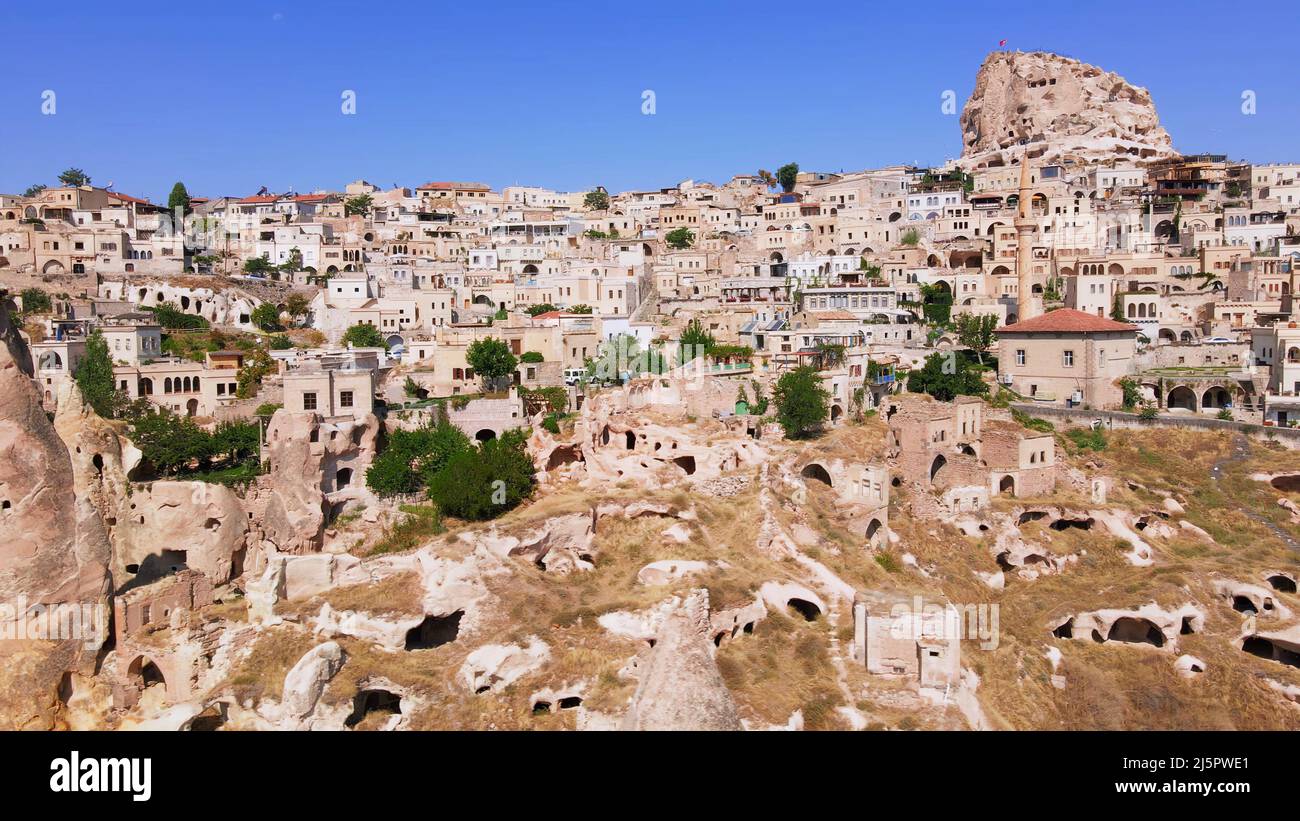 Aerial 4k top view of Cappadocia in Turkey Stock Photo - Alamy