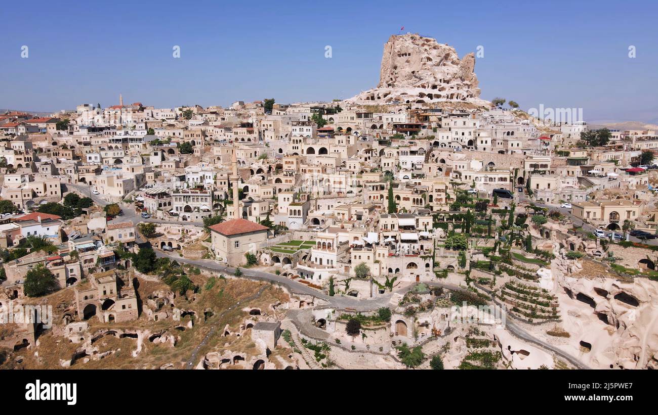 Aerial 4k top view of Cappadocia in Turkey Stock Photo - Alamy